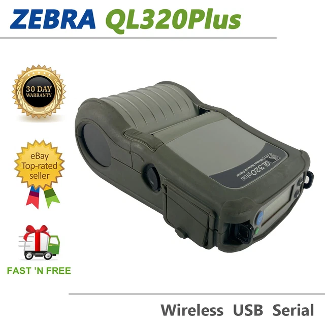 ZEBRA QL320 PLUS Portable Code-Barres Imprimante sans Fil 802.11b/G USB ...