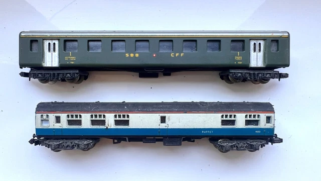 LIMA N GAUGE British Rail Buffet car/coach 1823 & SBB CFF Swiss ...