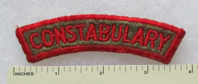 POST WW2 GERMANY OCCUPATION US ARMY CONSTABULARY TAB PATCH Cut Edge ...
