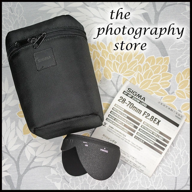 GENUINE SIGMA LENS case and matched petal hood for 28 70mm F2.8 EX £20. ...