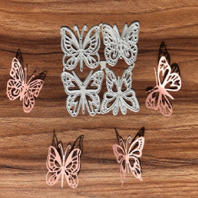 HOLLOW FOR BUTTERFLY Cutting Dies Stencil Scrapbooking DIY Album Stamp ...