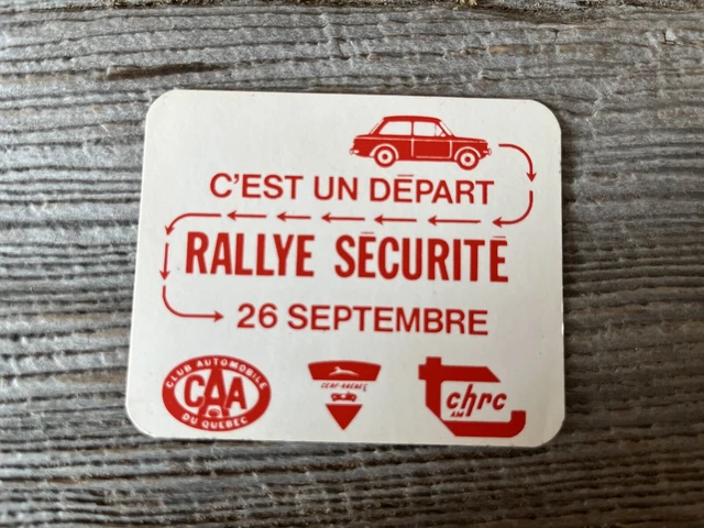 VINTAGE STICKER CAA Rally Sécurité Chrc Cerf Quebec $5.99 - PicClick CA