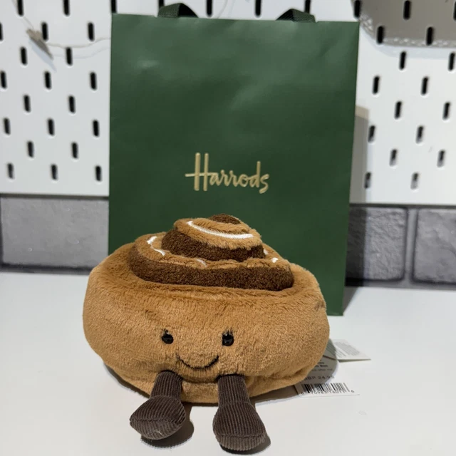 JELLYCAT CINNAMON BUN with Tags from Harrods Authentic Send dust-proof ...