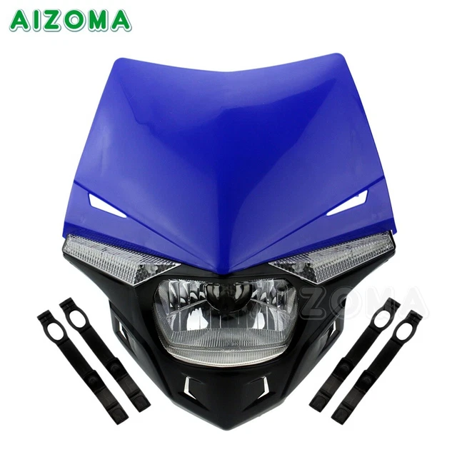 DIRT BIKE MOTOCROSS LED Vision Headlight Fairing For Yamaha YZ YZF WR ...