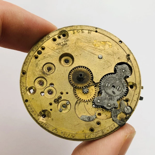 RARE SWISS POCKET WATCH CHRONOGRAPH Mechanism Movement Vintage Parts ...