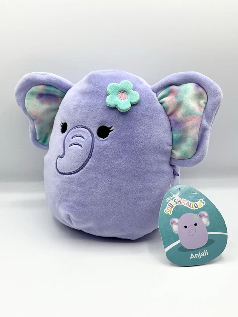 ANJALI THE PURPLE Elephant With Flower Squishmallow - 7.5 Inches ...
