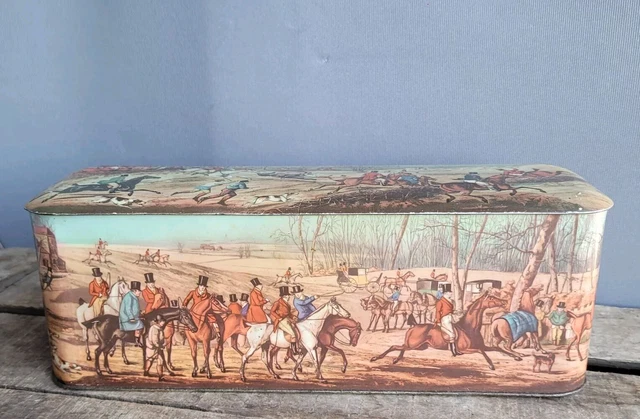 ANTIQUE VINTAGE TALLY-HO Hunting Scene Horses Victorian Scribbans-Kemp ...
