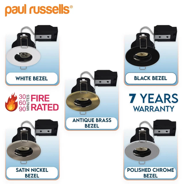 MODERN LED CEILING Light Fire Rated Fitting Recessed GU10 Downlights ...