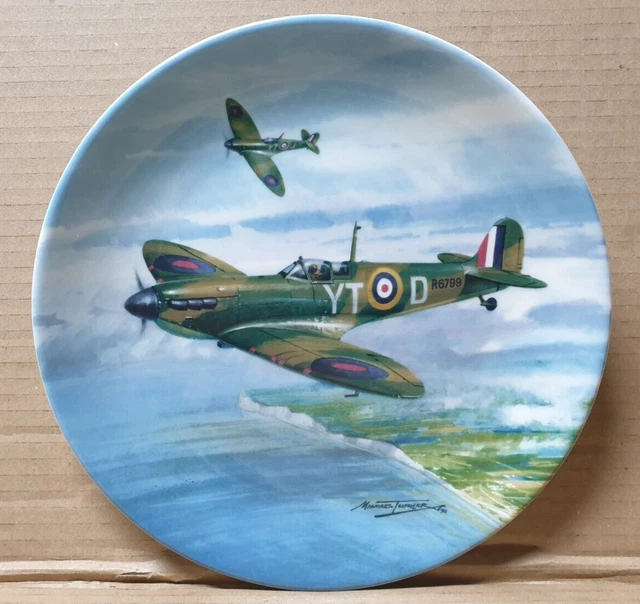 COALPORT RAF WWII Dawn Patrol Reach For The Sky Michael Turner Plate £4 ...