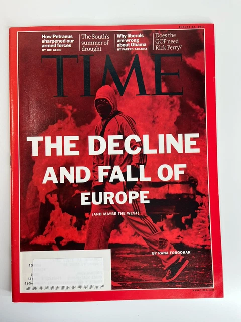 TIME MAGAZINE DECLINE and Fall of Europe Patraeus Obama August 2011 £18 ...
