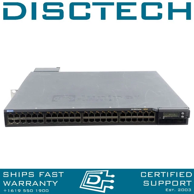 JUNIPER EX3200-48P 10/100/1000BASE-T 48-port POE/740W 1U Rackmount ...