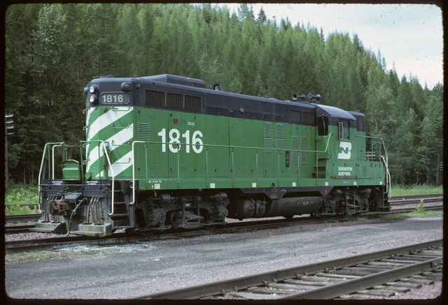 BH.DDB1.BN481 ORIGINAL SLIDE Burlington Northern EMD GP9 #1816 at Essex, MT $9.50 - PicClick CA