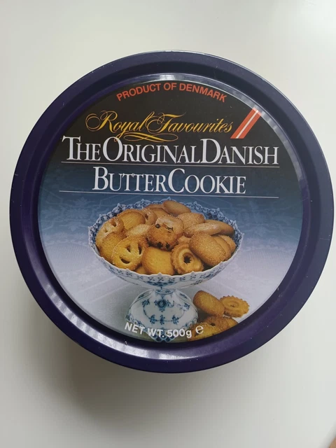 THE ORIGINAL DANISH Butter Cookie Royal Favourites 500g EMPTY TIN £2.00 ...