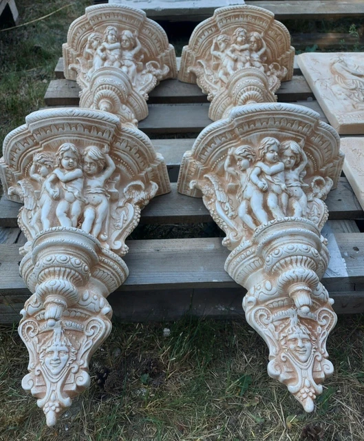 4 X BAS Relief Consoles Karyatides Greek Stucco Gips Greek Greece £287. ...