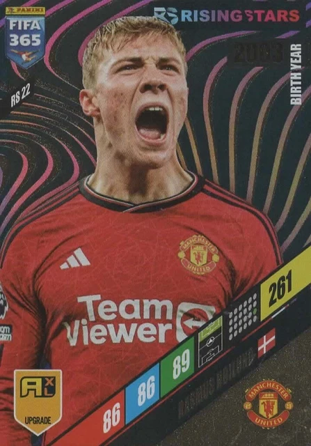 PANINI FIFA 365 Upgrade 2024 RS22 Rasmus Hojlund Manchester United EUR ...