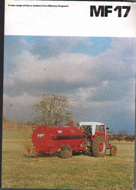 1974 MASSEY FERGUSON "MF17" Slurry Tankers Brochure Leaflet £7.50 ...