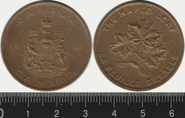 CANADA: 1867/1967 THE Maple Leaf medal Centenary of Confederation EUR 6 ...
