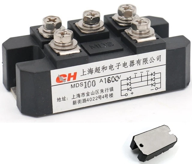 MDS 100A 1600V Bridge Rectifier 5 Terminals Three Phase Full Wave Diode ...