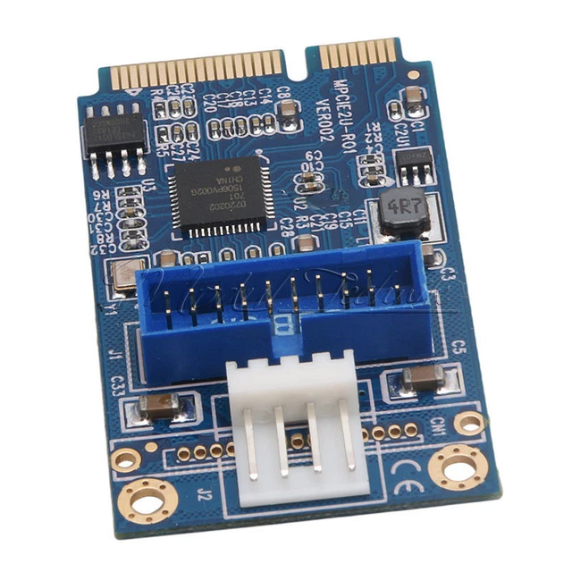 MINI PCIE TO Dual USB3.0 Expansion Card mPCIe to 19pin Header USB3.0 ...