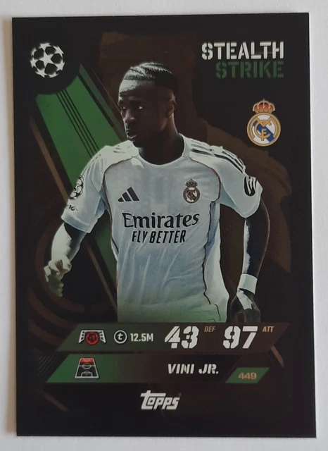 TOPPS MATCH ATTAX Champios Leagje 25/26 Vini Jr. Stealth Strike #449 ...