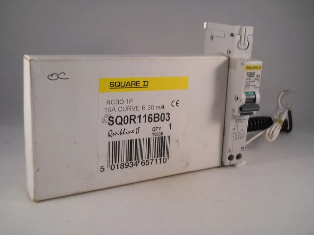 SQUARE D RCBO 16 Amp 30mA Type B 16A SQOR KQ Loadcentre Qwikline ...