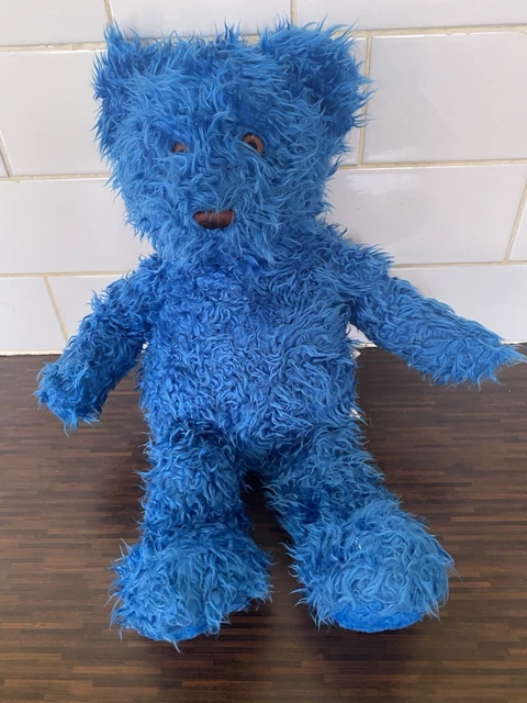 IKEA ALLEBY BLUE Teddy Bear Sewn Eyes Vintage Rare Plush Soft Toy £23. ...