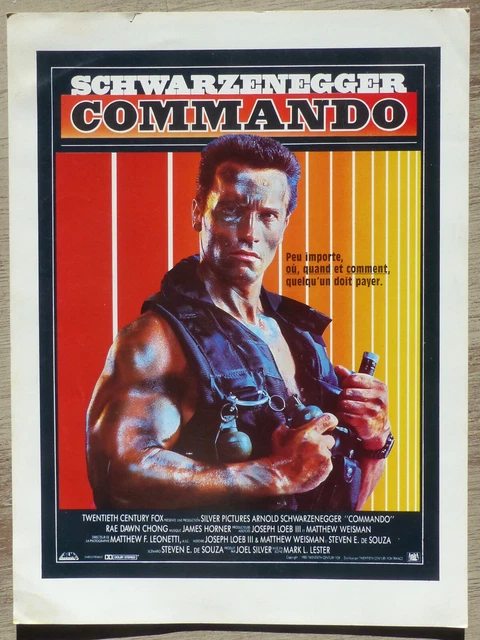 CINÉMA: COMMANDO (1985) Schwarzenegger. Matériel publicitaire photos ...