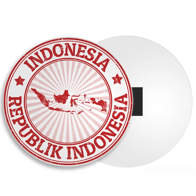 REPUBLIK OF INDONESIA Map Fridge Magnet - Bali Jakarta Travel Tourist ...