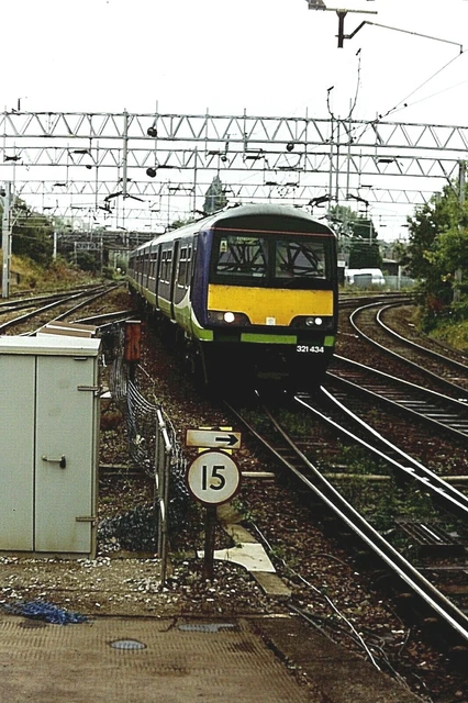 ORIGINAL SLIDE,SILVERLINK CLASS 321 EMU 321434 @ Coventry 10/9/2003 £1. ...