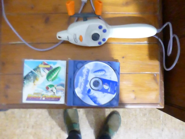 SEGA DREAMCAST Fission Fishing Rod Controller with Bass Fishing Game ...