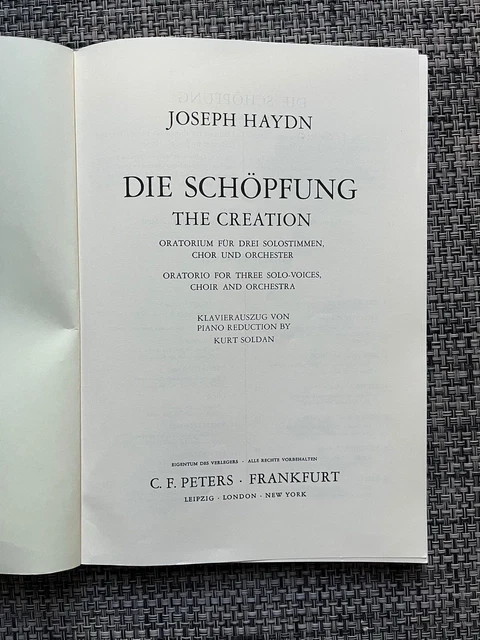 HAYDN DIE SCHÖPFUNG, La Creazione, vocal score EUR 9,00 - PicClick IT