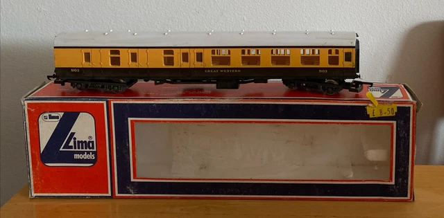 LIMA OO GAUGE Great Western Mk1 Corridor Coach Brown & Yellow #5103 £8. ...
