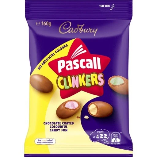 CADBURY PASCALL CLINKERS 160g £19.89 - PicClick UK