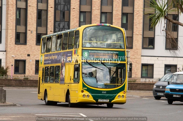 BUS PHOTO A4 Yellow Buses 5019 on 5A outside Bournemouth station 4 ...