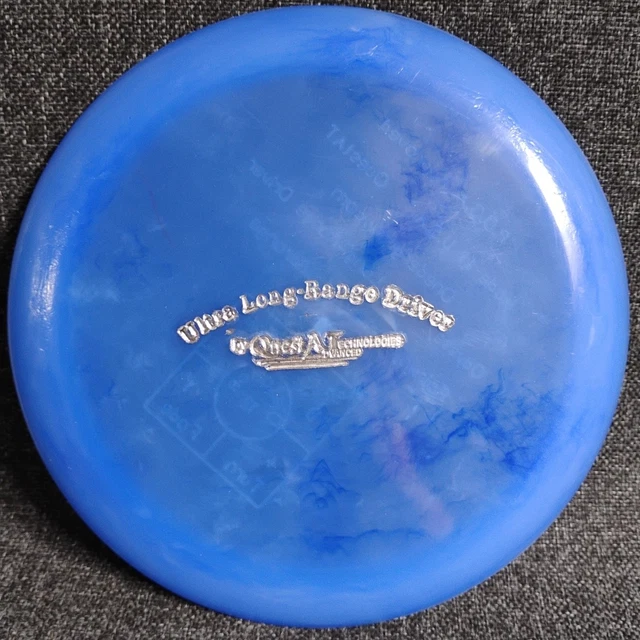 QUEST ADVANCED DISC Golf ODYSSEY Long Range Driver Disc 164g Blue OOP £ ...