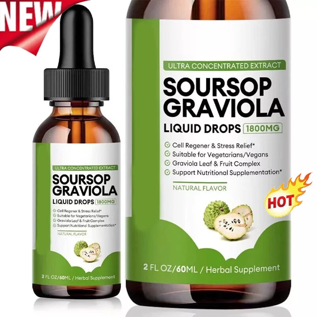 100%-PURE-ORGANIC-SOURSOP EXTRACT,TINDEDLY SOURSOP Graviola-Liquid ...