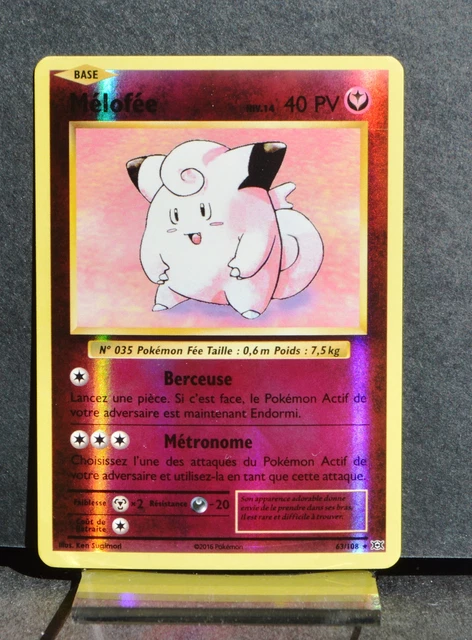 CARTE POKÉMON 63/108 Mélofée Niv.14 40 PV - HOLO REVERSE XY - Évolutions NEUF FR EUR 21,40 ...