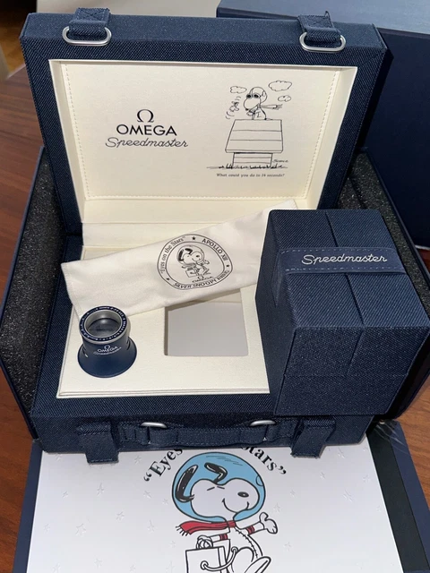 RARE OMEGA SPEEDMASTER Snoopy Award 50th Anniversary Watch Box with ...