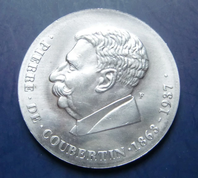 DDR MEDAILLE 40MM Pierre de Coubertin Ausgabe 1974 EUR 2,80 - PicClick DE