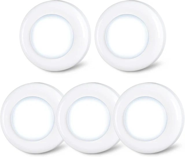 TAP LIGHT PUSH Lights, Stick on LED Touch Puck Light AAA Battery ...