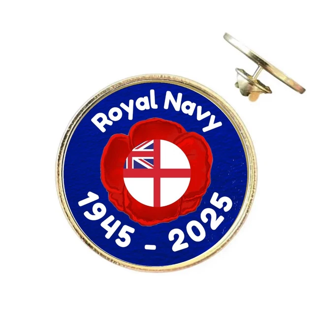 ROYAL NAVY 80 Years WWII 1945 -2025 26mm Metal Lapel Pin Badge £4.99 ...