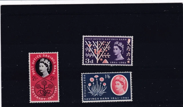 BRITISH STAMPS 1961 Post Office Savings Bank Centenary Mint Set SG.623A ...