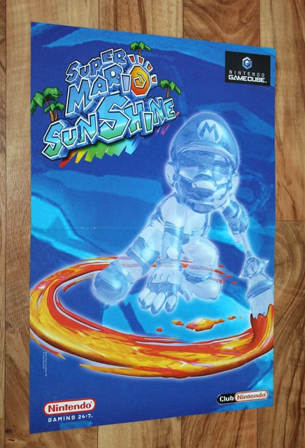 NINTENDO 2002 RESIDENT Evil/Super Mario SunShine Vintage raro Poster ...