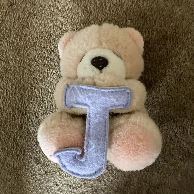 VINTAGE FOREVER FRIENDS Bear Holding Letter J Plush Small Toys soft £6. ...