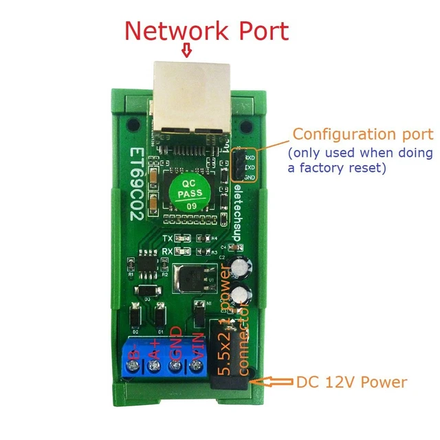 Rs485 Modbus Rtu Tcp Zu Ethernet Netzwerk Udp Tcp Client Server Mqtt Konverter Eur 14 21