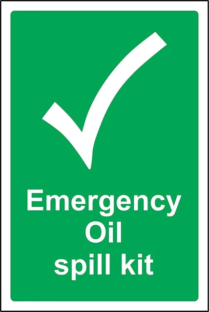 EMERGENCY SPILL KIT Sign £2.69 - PicClick UK