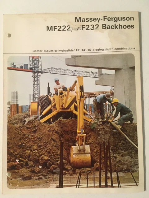 MASSEY FERGUSON &MF 50F" Tractor Backhoe Loader Brochure Leaflet £5.00 - PicClick UK