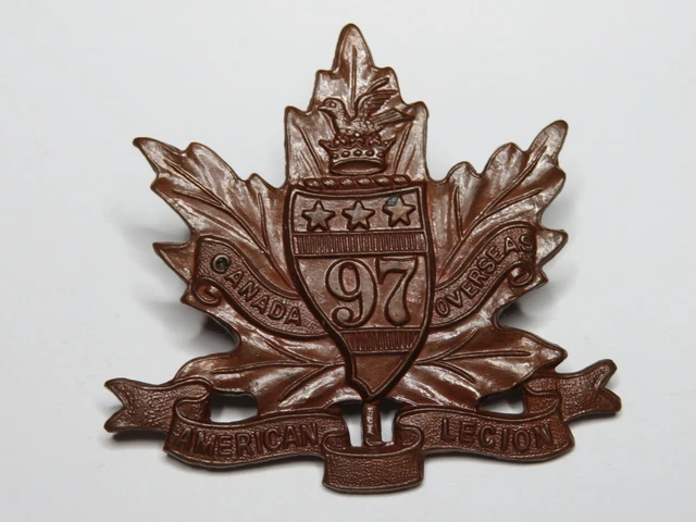 CANADA CEF WW1 Cap Badge The 97th Battalion, Toronto Americans $49.99 ...