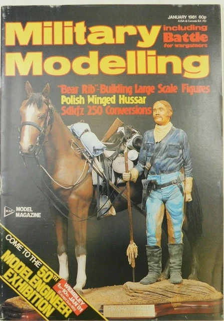 MILITARY MODELING POLISH Winged Hussar Bear Rib JAN 1981 Vintage ...