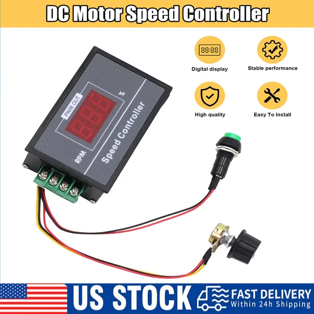 PWM MOTOR SPEED Controller DC6-60V 12V 18V 24V 36V 48V 30A Start Stop ...